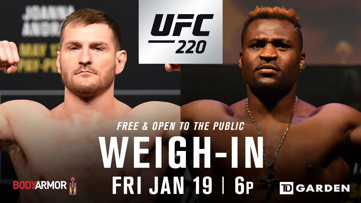 Wyniki ważenia przed UFC 220: Miocic vs Ngannou – FIGHT24.PL – MMA i K ...