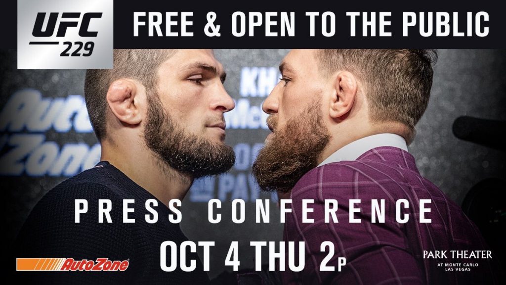 Druga konferencja prasowa przed UFC 229: Nurmagomedov vs McGregor ...